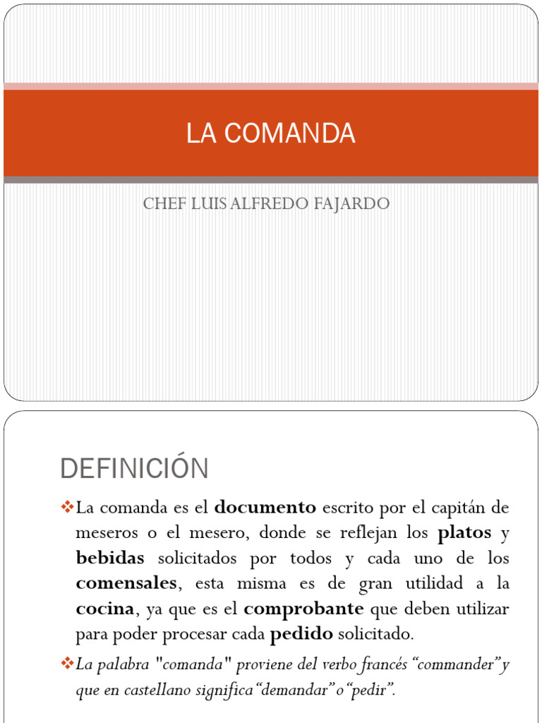 La Comanda | PDF | Camareros | Hotel
