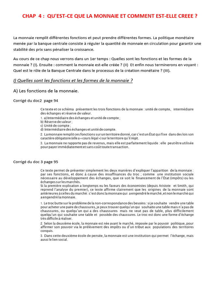 Comprendre la création de la monnaie | PDF | Inflation | Banques