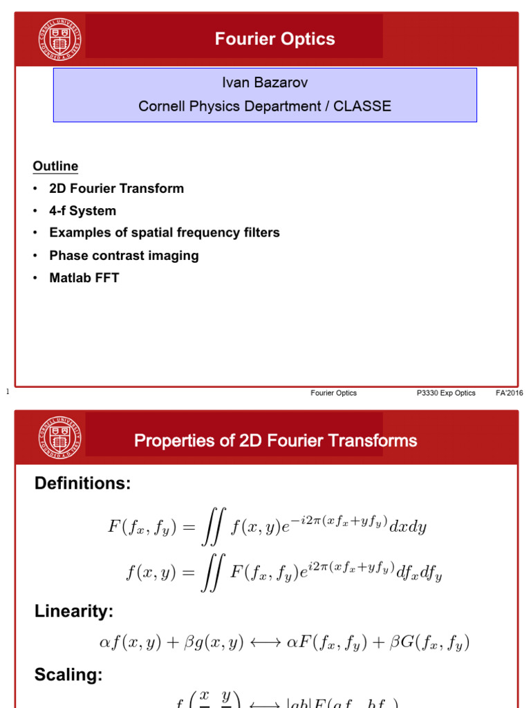 Lecture 11 | PDF | Low Pass Filter | Fourier Transform