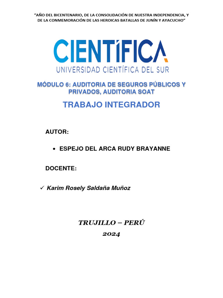 MÓDULO 6 TRABAJO INTEGRADOR | PDF MÓDULO 6 TRABAJO INTEGRADOR | PDF