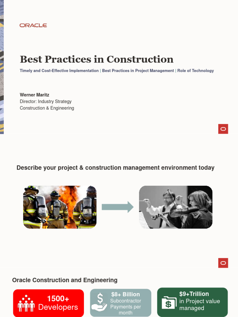 Session5 - Best Practices inWerner-Maritz-Infrabuild-africa-feb22 | PDF | Oracle Corporation ...