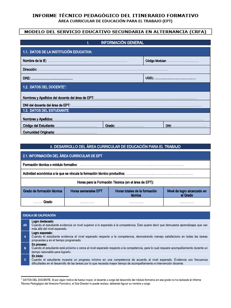 Formato de ITP S ALTERNANCIA | PDF | Aprendizaje | Maestros