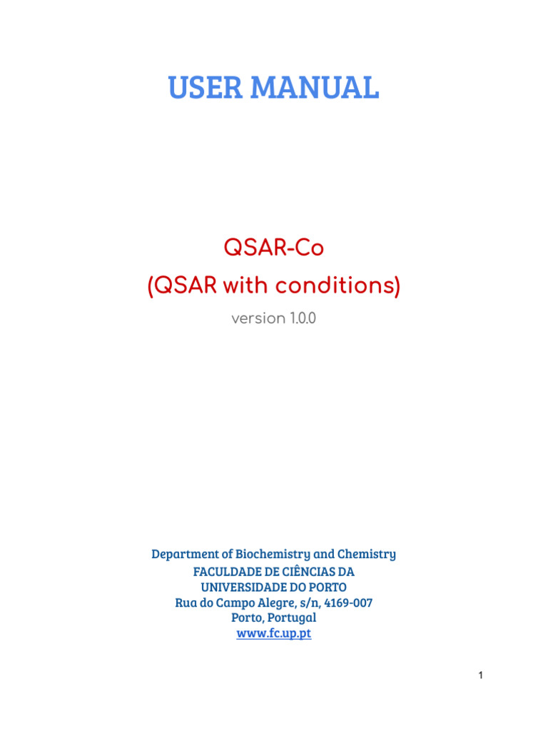 Qsar Co Manual Pdf Receiver Operating Characteristic Sensitivity And Specificity