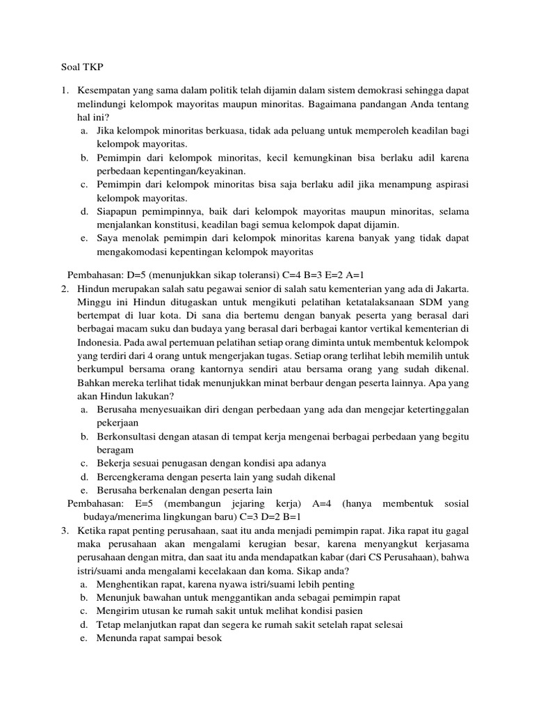 Pembahasan Tryout TKP-11-11-23 - 240118 - 141207 | PDF