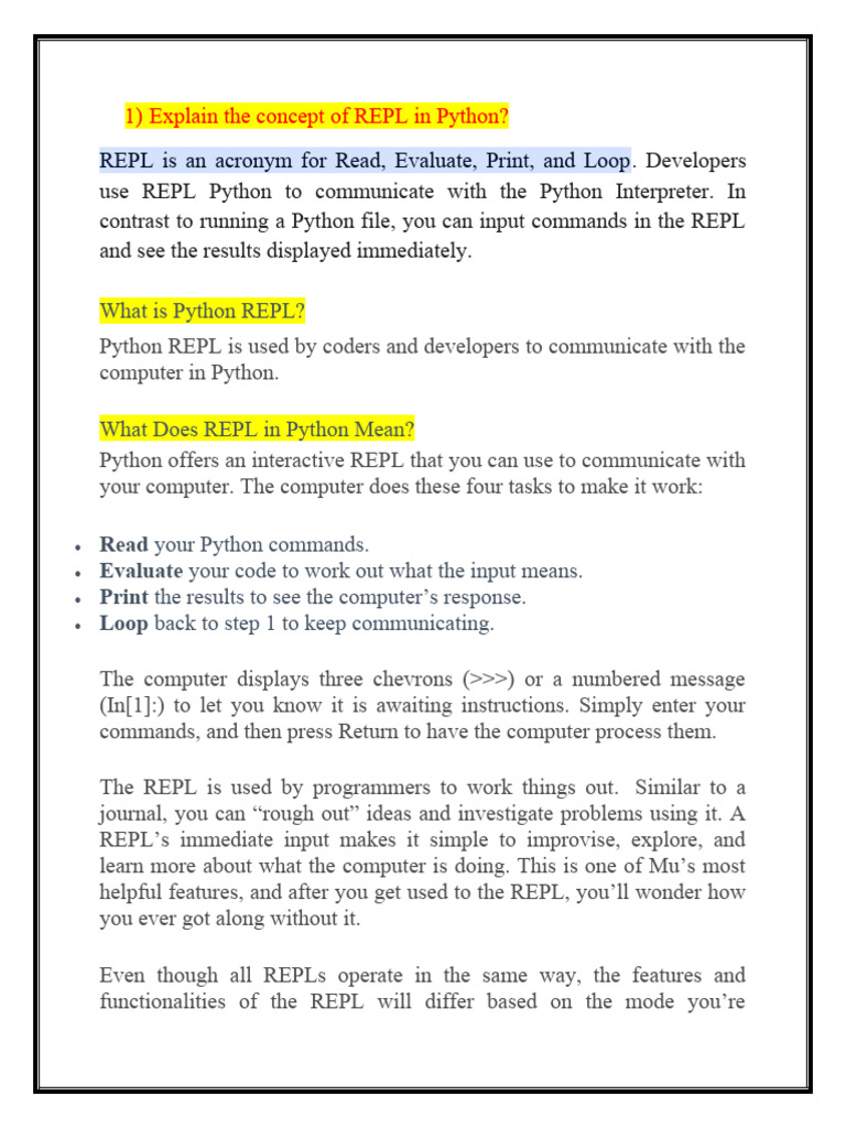 Python Unit 1 Pdf Scope Computer Science Python Programming Language