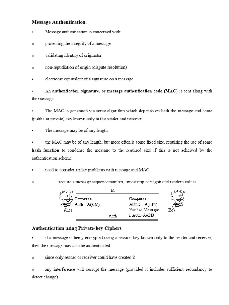 Message Authentication | PDF | Public Key Certificate | Public Key Cryptography