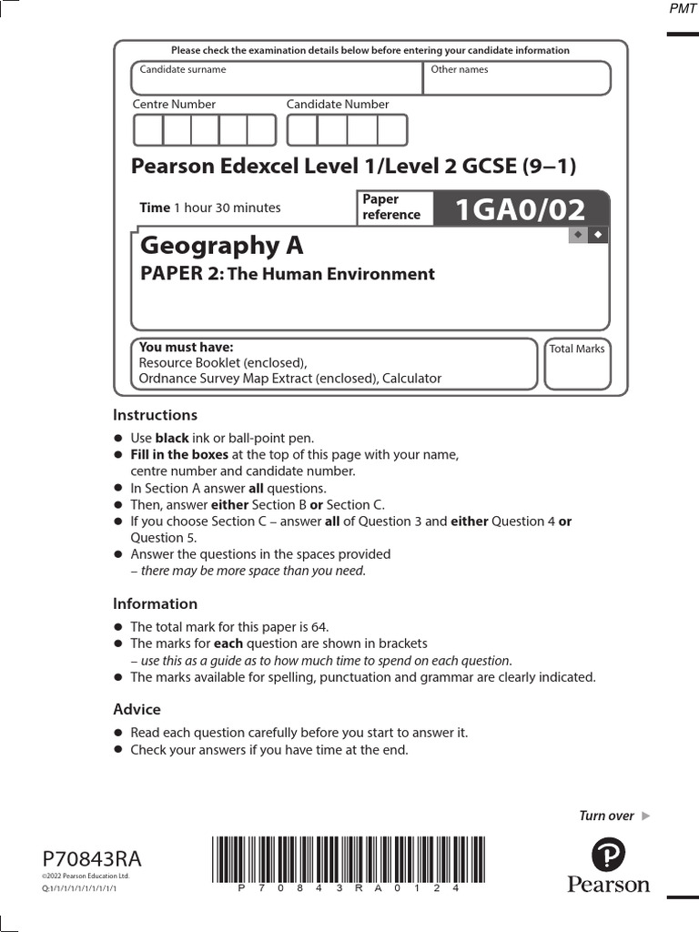 GCSE Geography A Paper 2 Exam Guide | PDF