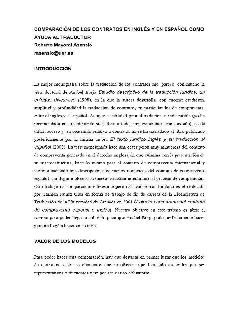 Vocabulario Contrato de Compraventa | PDF | Traducciones | Verbo