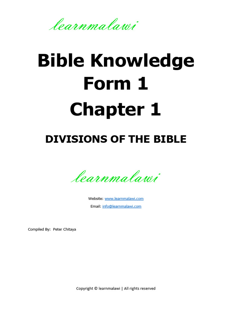 Bible Knowledge (F1-4) Malawi ?? | PDF | Ishmael | Abraham