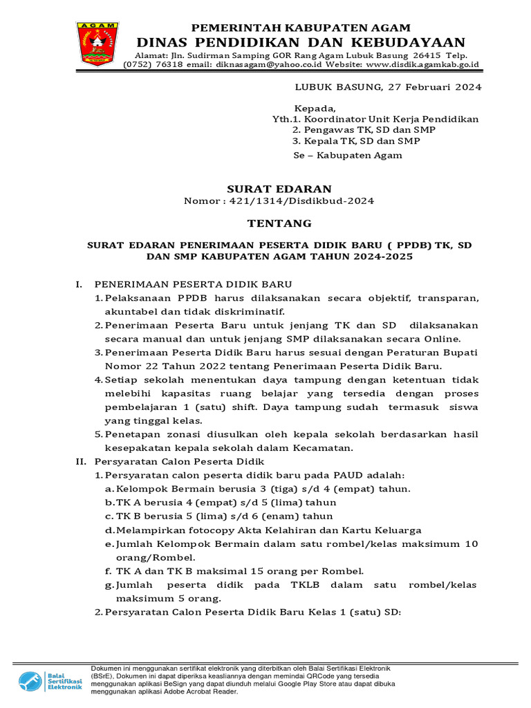 Edaran PPDB | PDF | Kesehatan Holistik