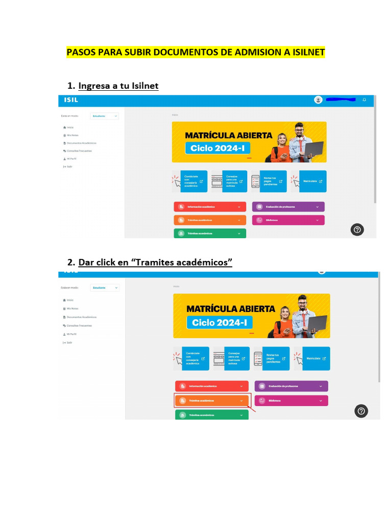 Pasos para Subir Documentos de Admision A Isilnet | PDF | Negocios