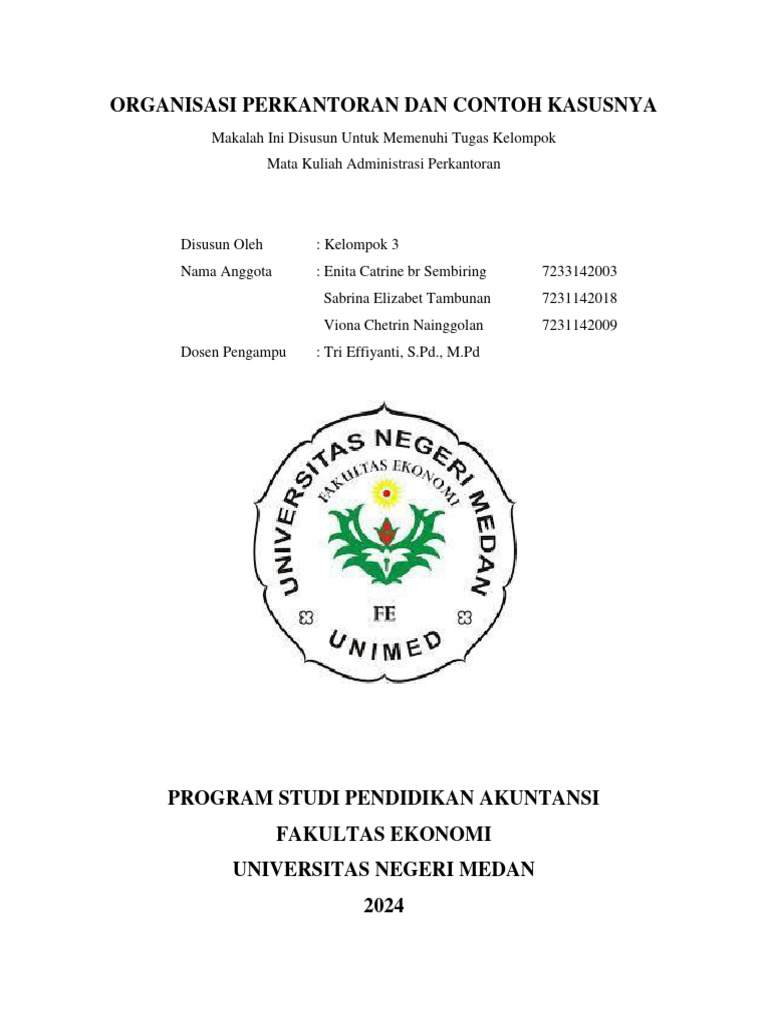 Organisasi Perkantoran Dan Contoh Kasusnya | PDF