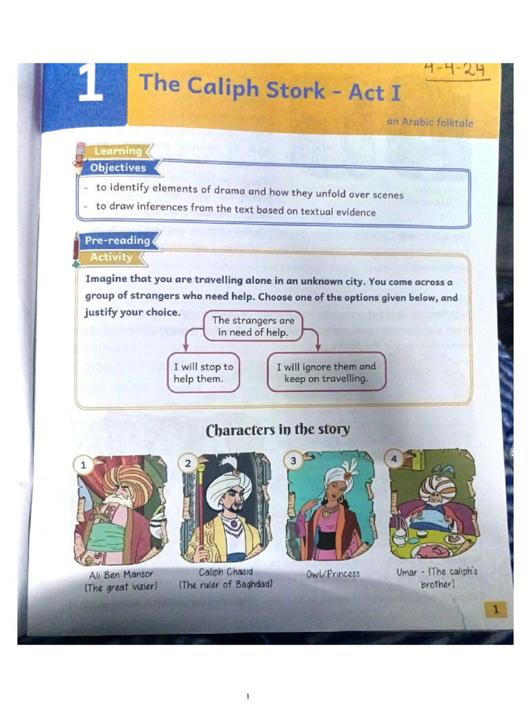 Class 6 English Chapter 1 | PDF