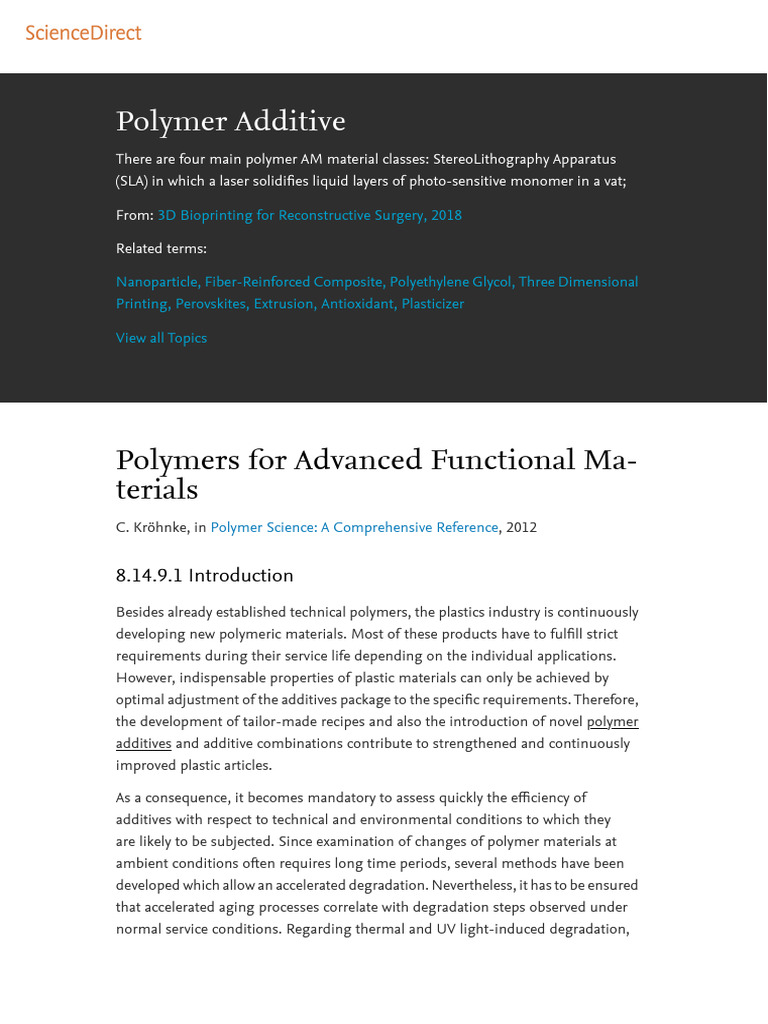 Polymer_Additives | PDF | Nanocomposite | Polymers