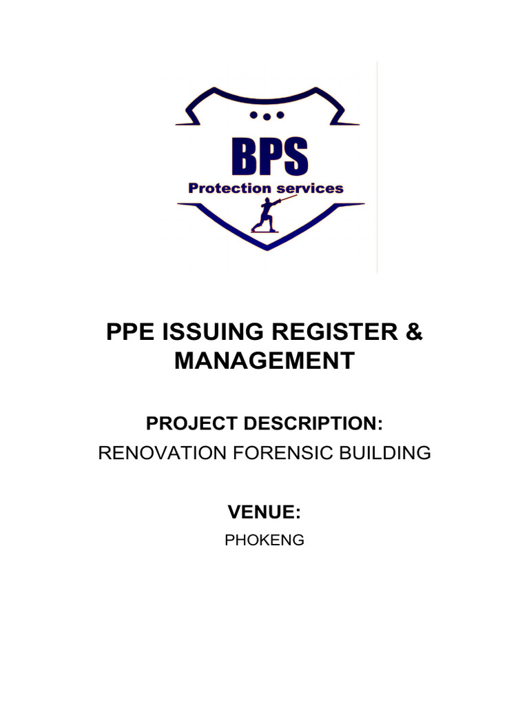 Ppe Issuing Register - Management | PDF | Personal Protective Equipment ...
