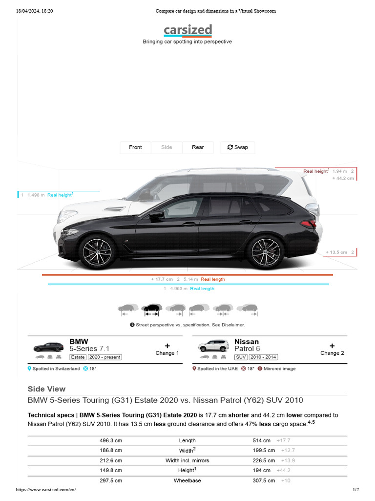Compare Car Design and Dimensions in A Virtual Showroom | PDF | List ...
