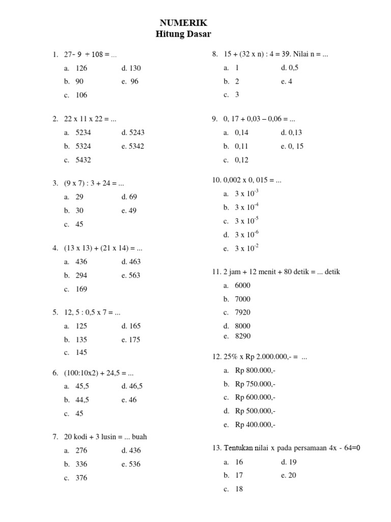 Eps 3. Hitungan Dasar | PDF