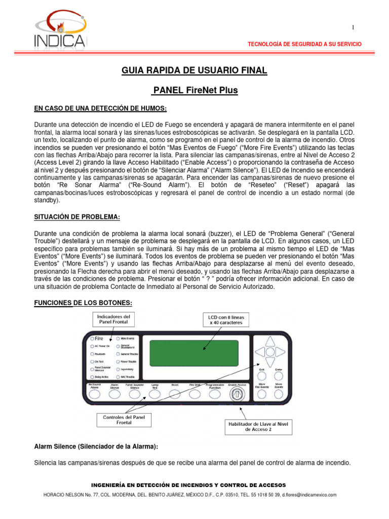 Guia Rapida de Usuario Final Fire Net Plus | PDF