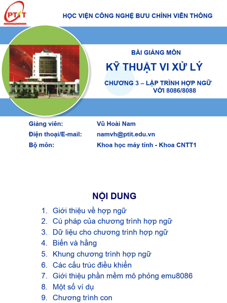 Dau-Hoang-KTVXL-Chuong 3 - Hop ngu 8088 | PDF