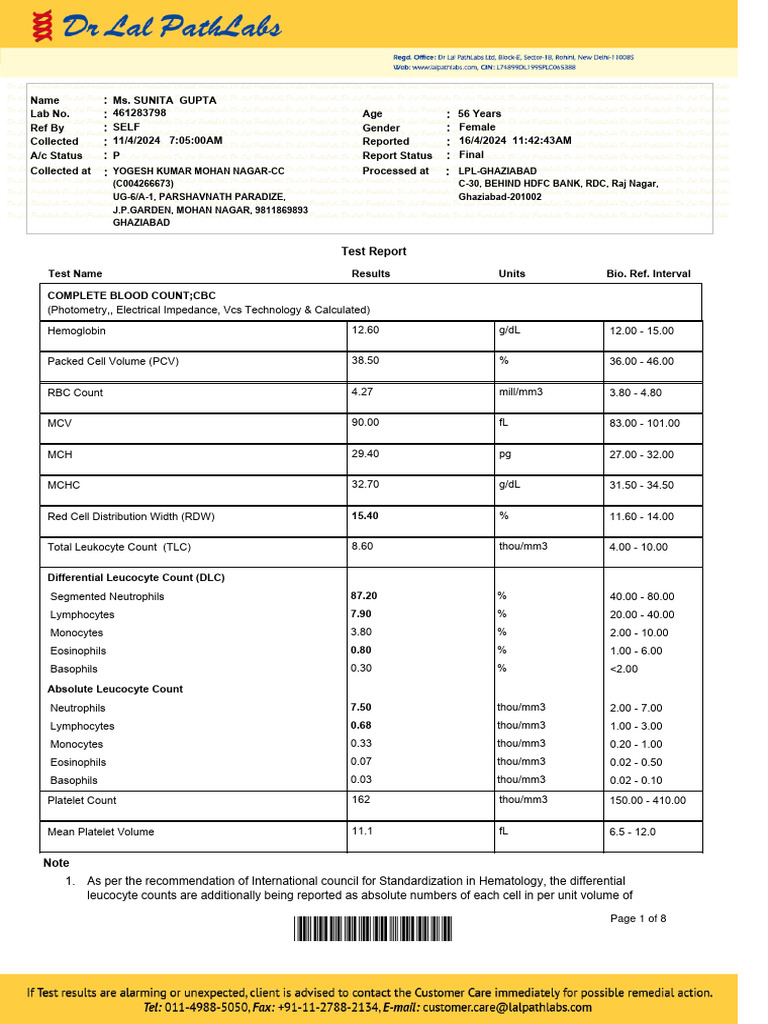 1 - 11 Apr Blood Urine Test | PDF | White Blood Cell | Antibiotics
