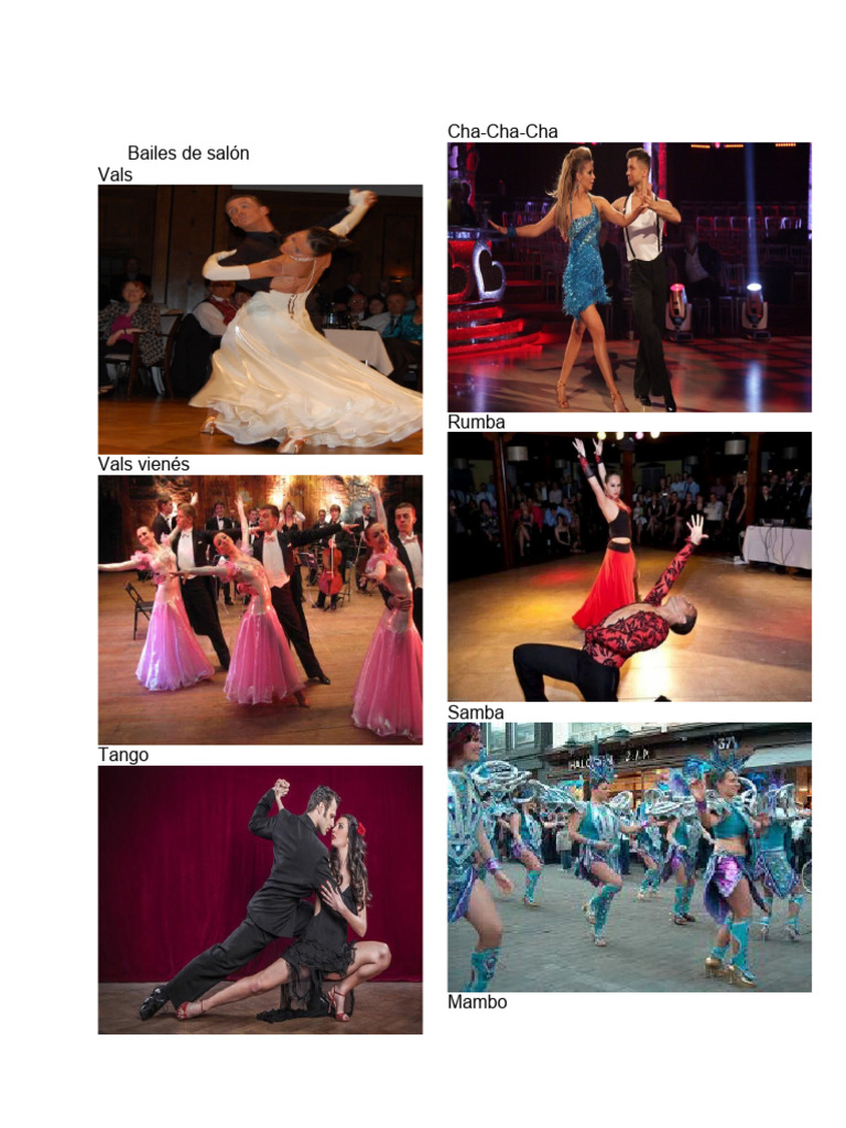 Tipos de bailes de salón y ejemplos | PDF
