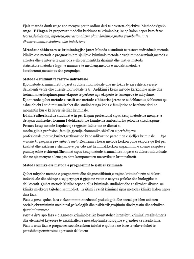 Metodat Etiologji | PDF