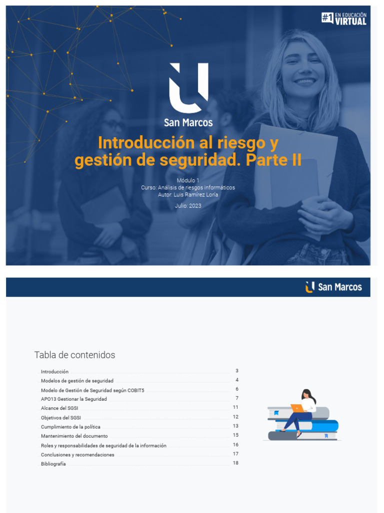 Introducción Al Riesgo y Gestión de Seguridad. Parte II - LISV-01 ANALISIS DE RIESGOS ...