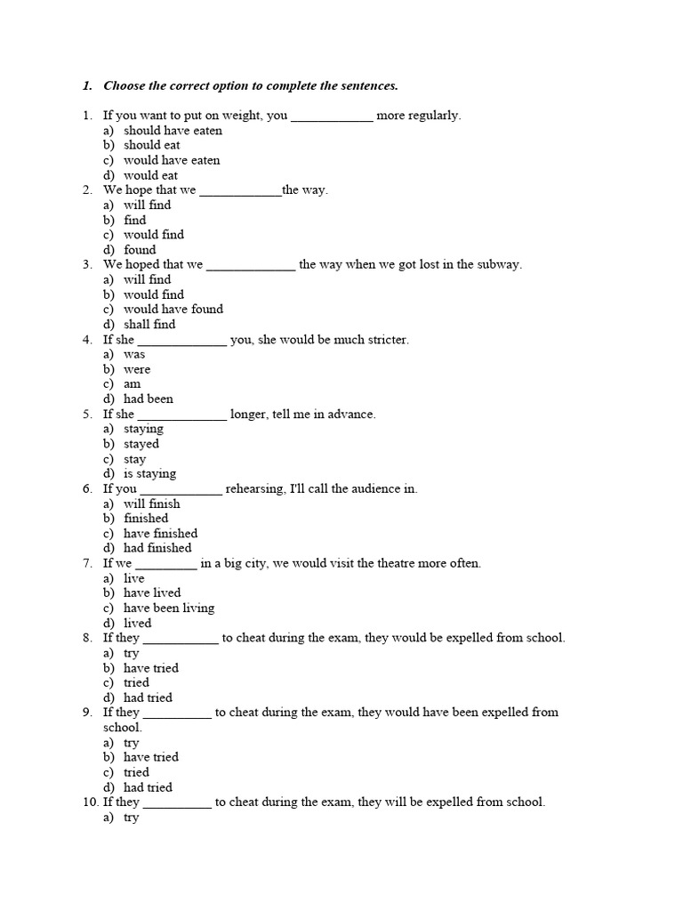 Conditional Sentences Transformations | PDF