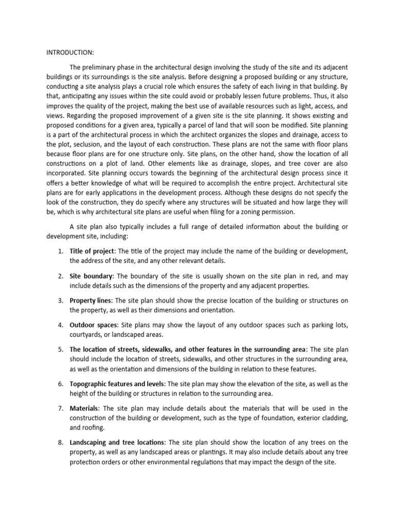 Introduction Site Planning | PDF | Zoning | Building