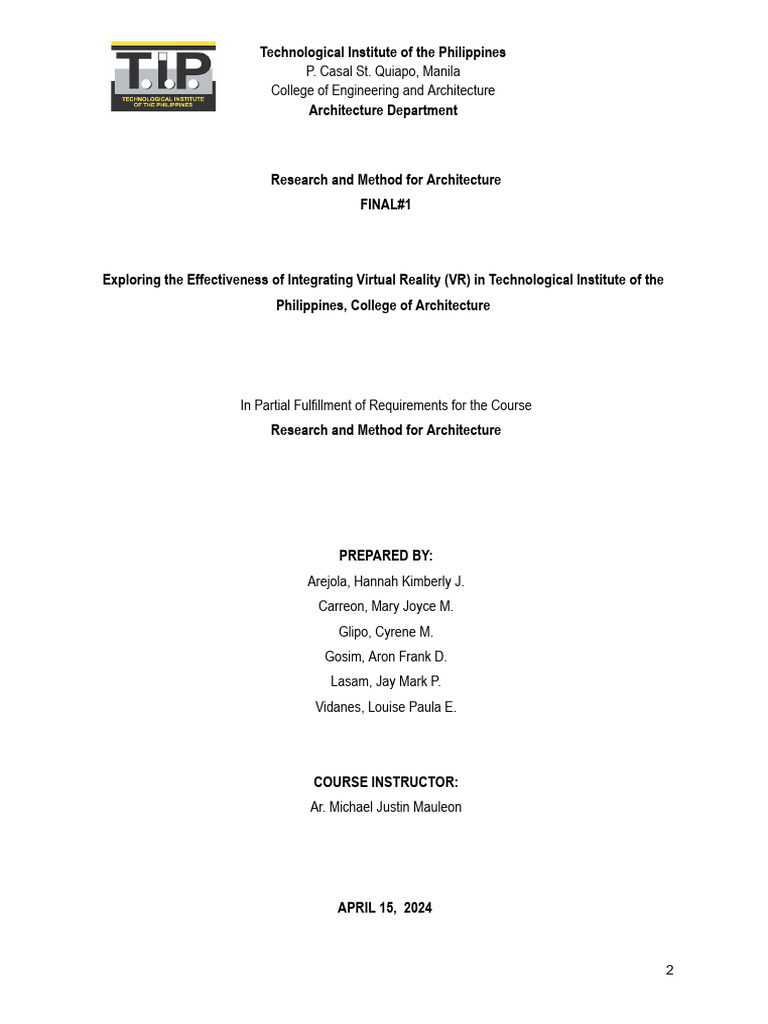 F1 Virtual Reality VR | PDF | Methodology | Virtual Reality