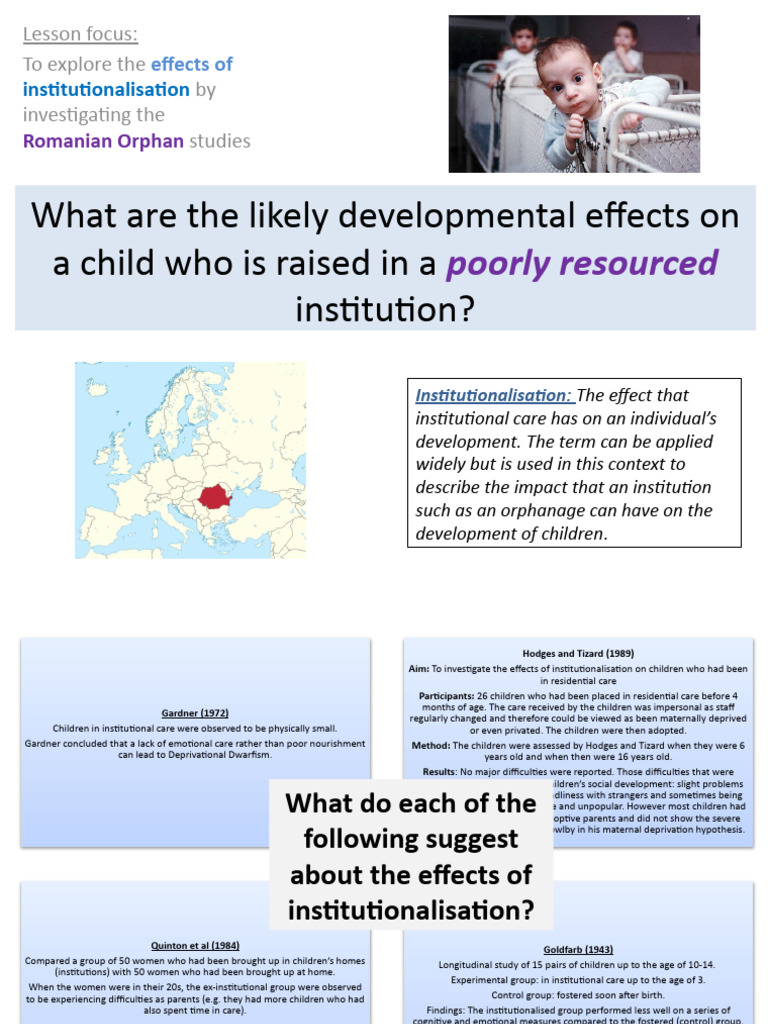 Romanian Orphans Study Lesson %26 Research Poster Task | PDF ...