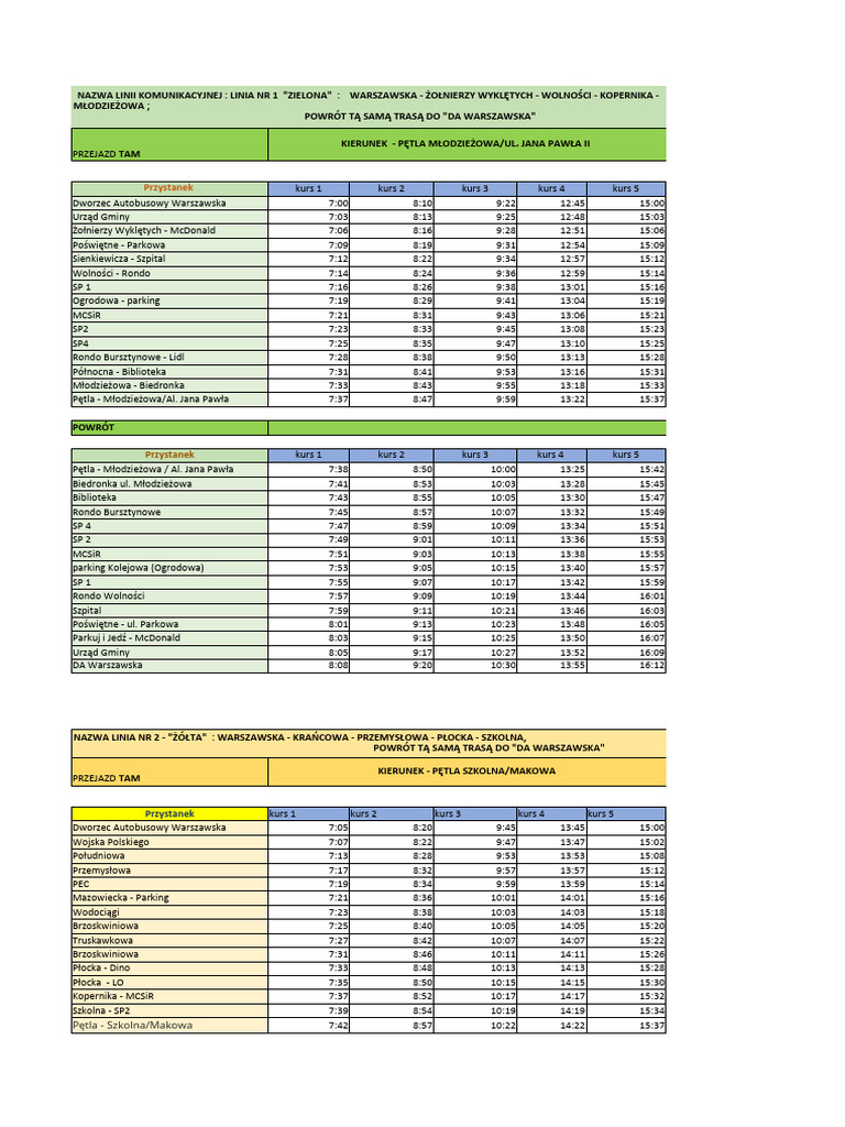 Nowy Rozkå Ad Jazdy 2023 | PDF