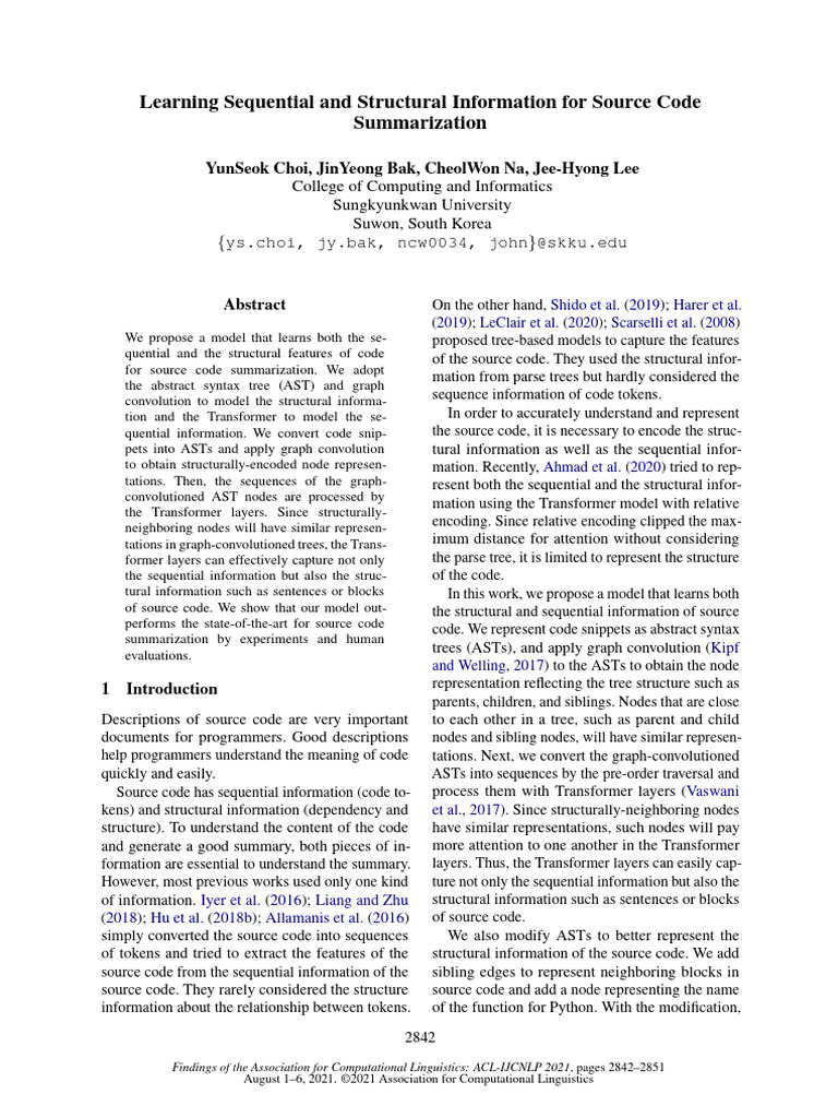 2021.findings Acl.251 | PDF | Computer Programming 2021.findings Acl.251 | PDF | Computer Programming