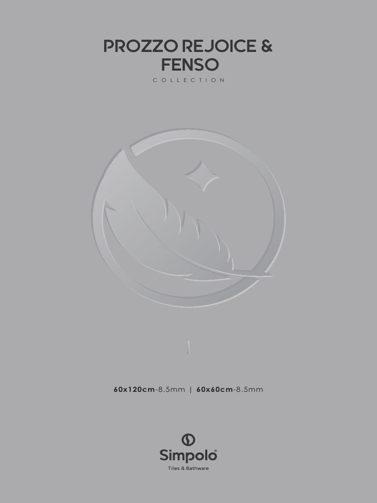 Prozzo Rejoice & Fenso Tile Collection | PDF | Detergent | Tile