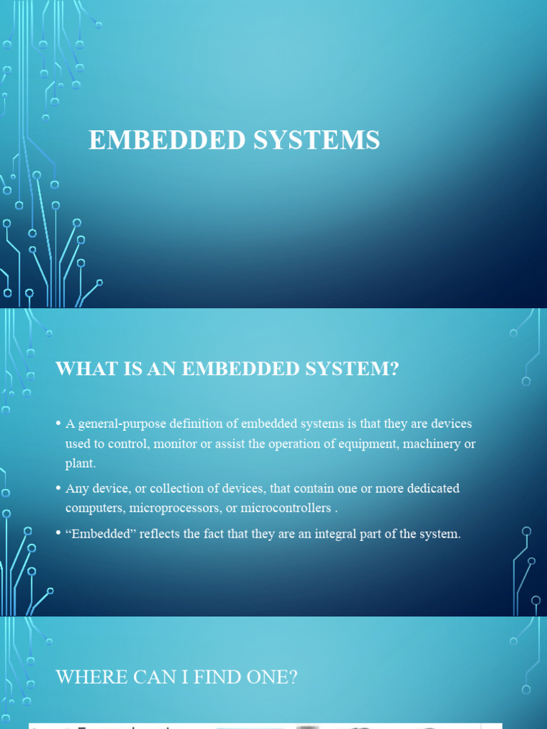 1.Introduction to Embede Systems | PDF | Embedded System | Microcontroller