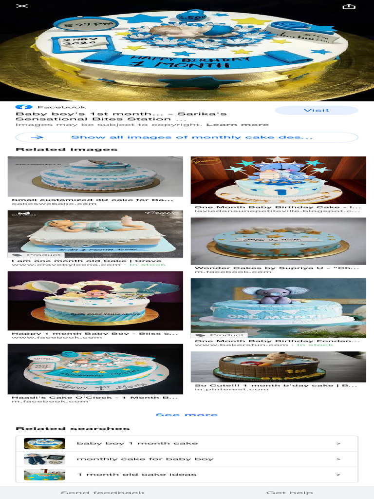 Monthly Cake Design For Baby Boy - Google Search | Download Free PDF ...