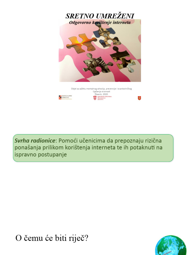 3 Sretno Umrezeni Odgovorno Koristenje Interneta | PDF