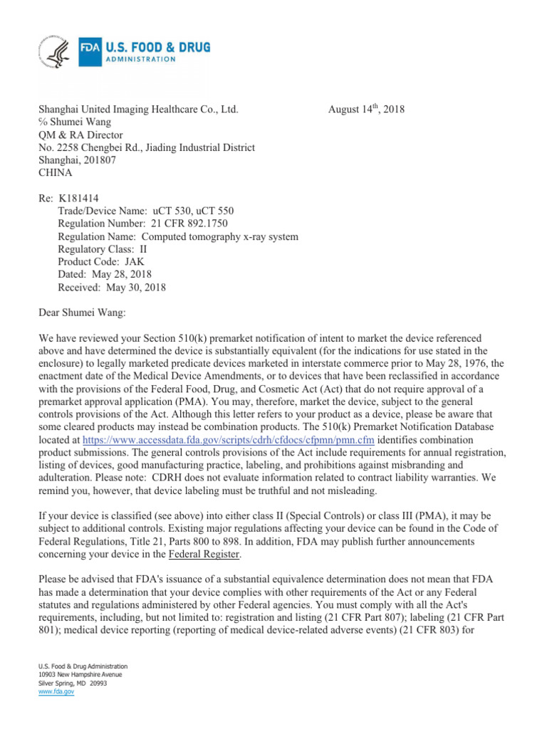 Certificate Uct | PDF | Federal Food | Medical Device