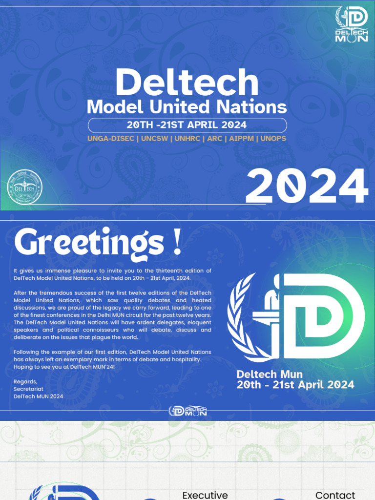 Deltech MUN 2024 Invitation and Agenda | PDF | United Nations ...