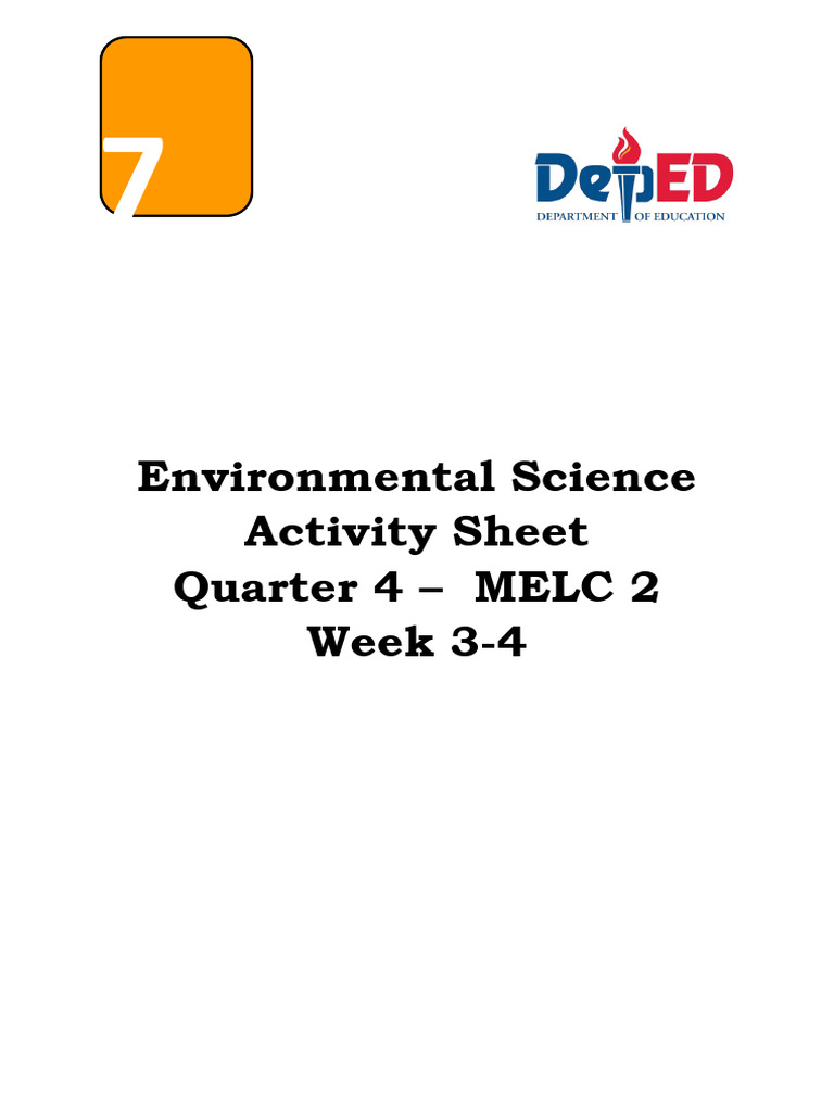 EnviSci MELC 2 Q4 Week-3-4 | PDF | Deforestation | Carbon Cycle