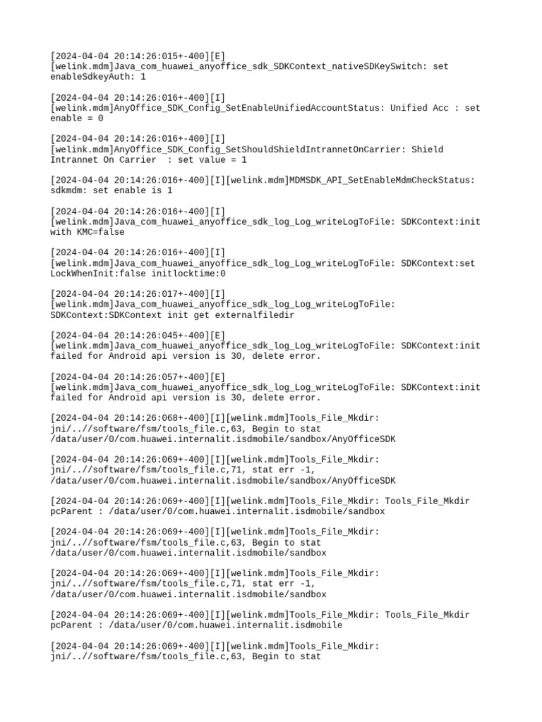 AnyOffice SDK Initialization Log | PDF | Computer Science | Software