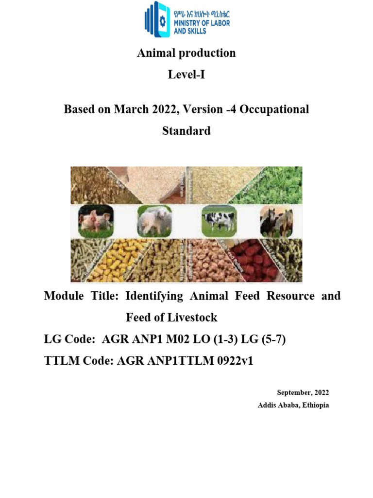 Identify Animal Feed LG .Level I. Docx - Docx Final | PDF | Personal ...
