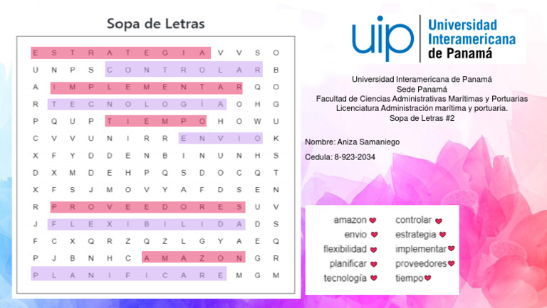 sopa de letras 2 logistica | PDF