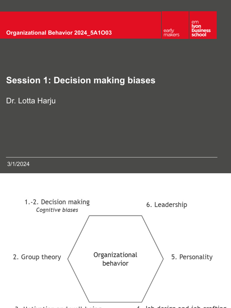 OB 1 Decision Making | PDF | Decision Making | Heuristic