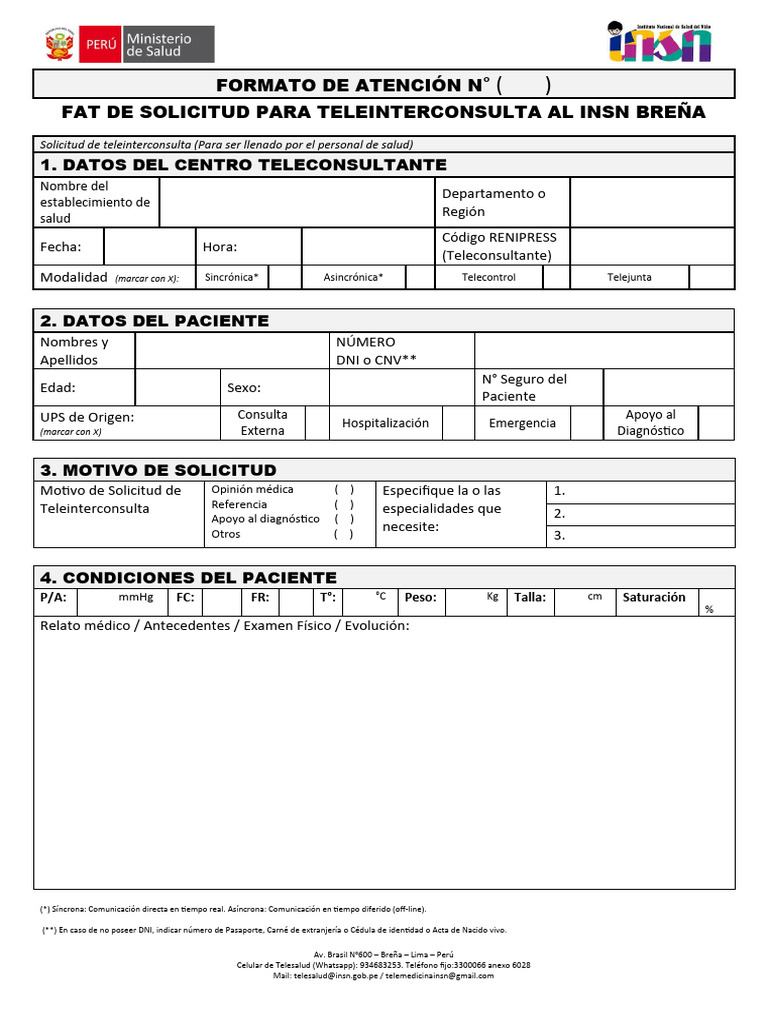 02 - Fat Solicitud Al Insn Breña - 2022 | PDF | Documento de identidad ...
