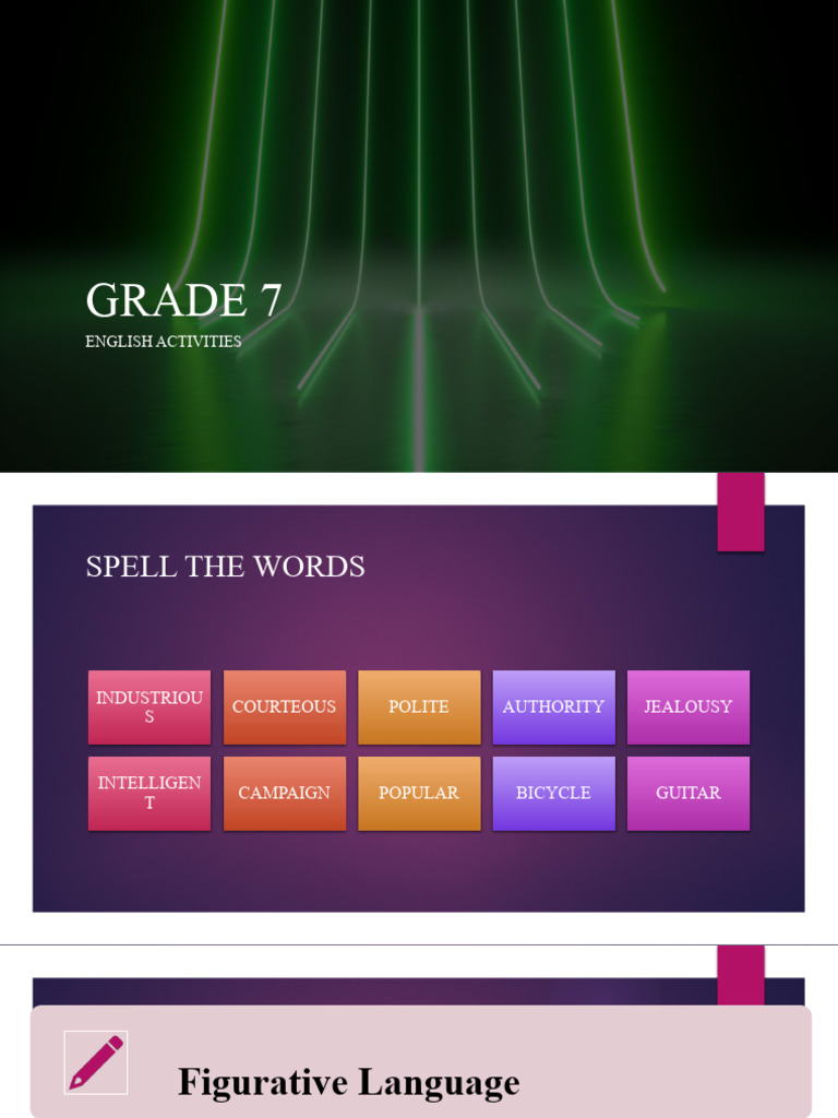 GRADE 7 QUIZ | PDF | Metaphor | Semiotics