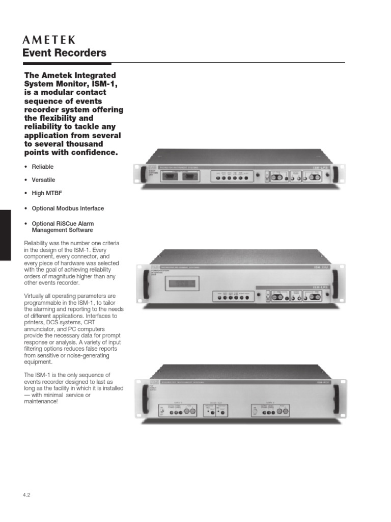 ISM-1 Integrated System Monitor | PDF | Power Supply | Computer Terminal