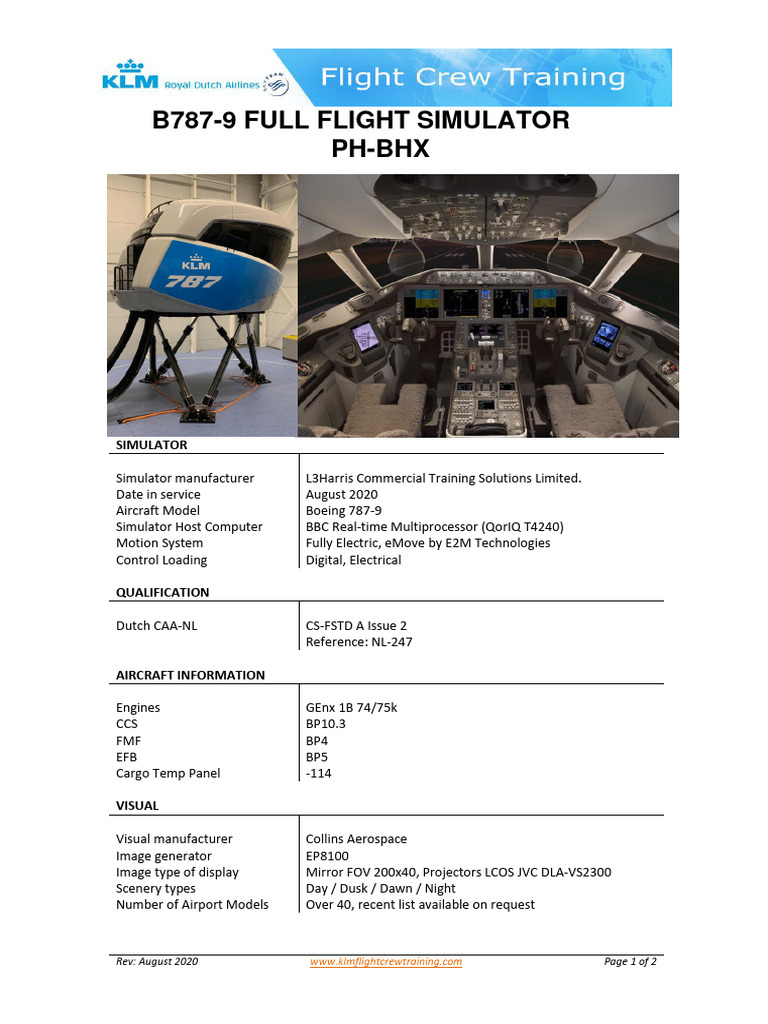KLM_B787-9_BHX | PDF | Aircraft | Aviation