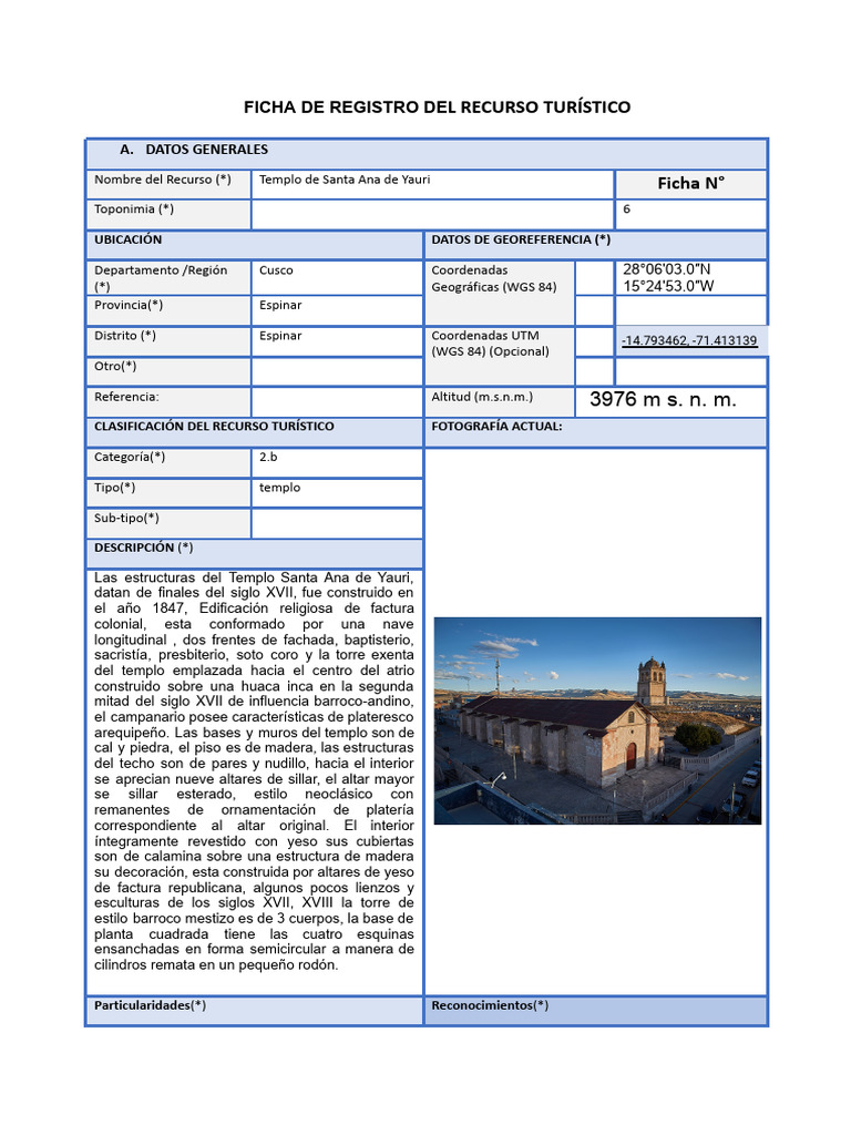 Templo de Santa Ana de Yauri en Espinar | PDF