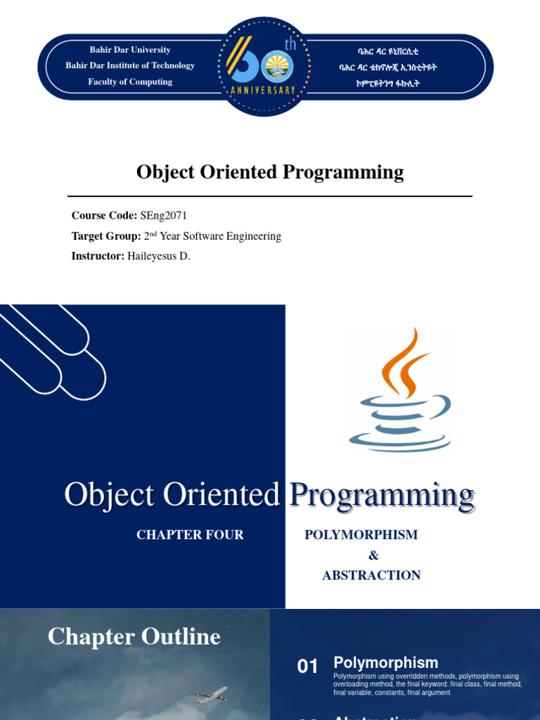 Bahir Dar Chapter Four | PDF | Method (Computer Programming) | Inheritance (Object Oriented ...